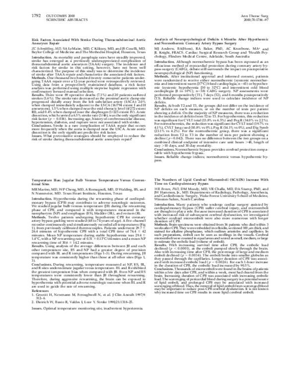 (PDF) Temperature bias: jugular bulb venous temperature versus ...