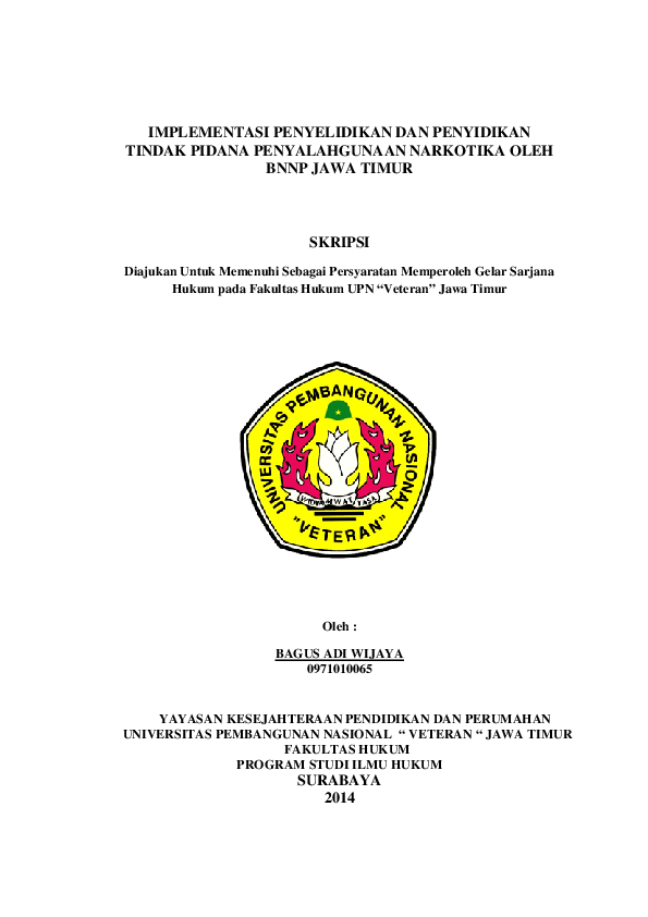 (PDF) Implementasi Penyelidikan Dan Penyidikan Tindak Pidana Penyalahgunaan Narkotika Oleh BNNP ...