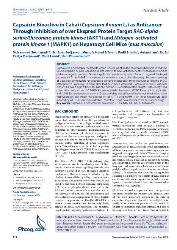 (PDF) Capsaicin Bioactive in Cabai (Capsicum Annum L.) as Anticancer ...