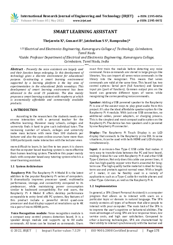 (PDF) SMART LEARNING ASSISTANT