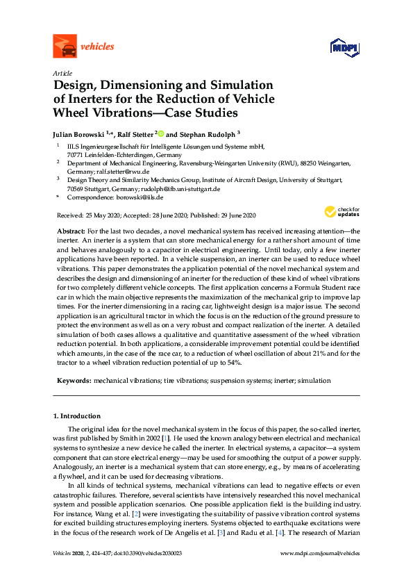 (PDF) Design, Dimensioning and Simulation of Inerters for the Reduction of Vehicle Wheel ...