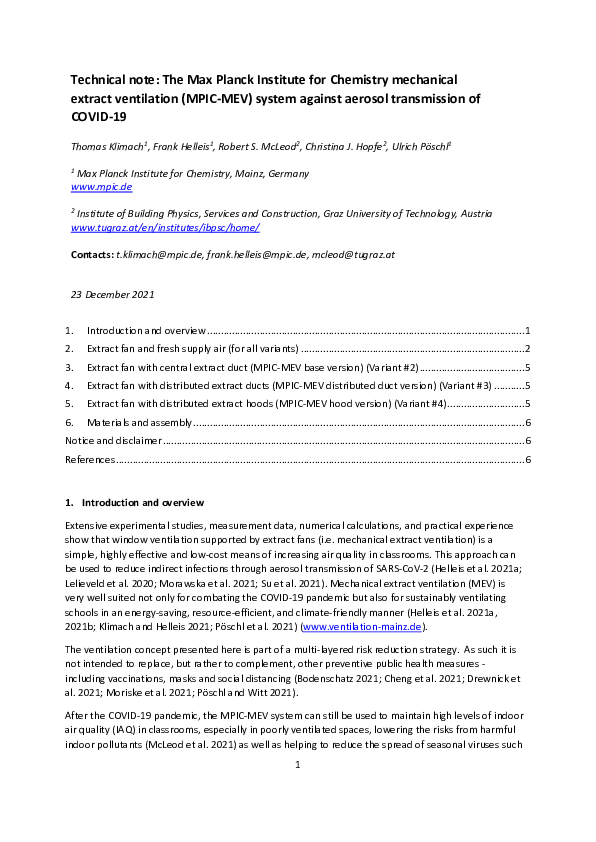 (PDF) The Max Planck Institute for Chemistry mechanical extract ...