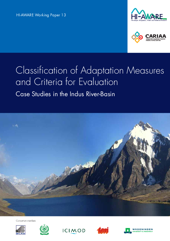 (PDF) Classification of adaptation measures and criteria for evaluation ...