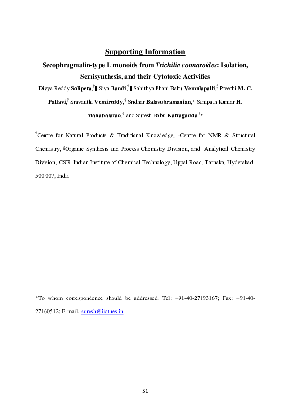 (PDF) Secophragmalin-Type Limonoids from Trichilia connaroides ...