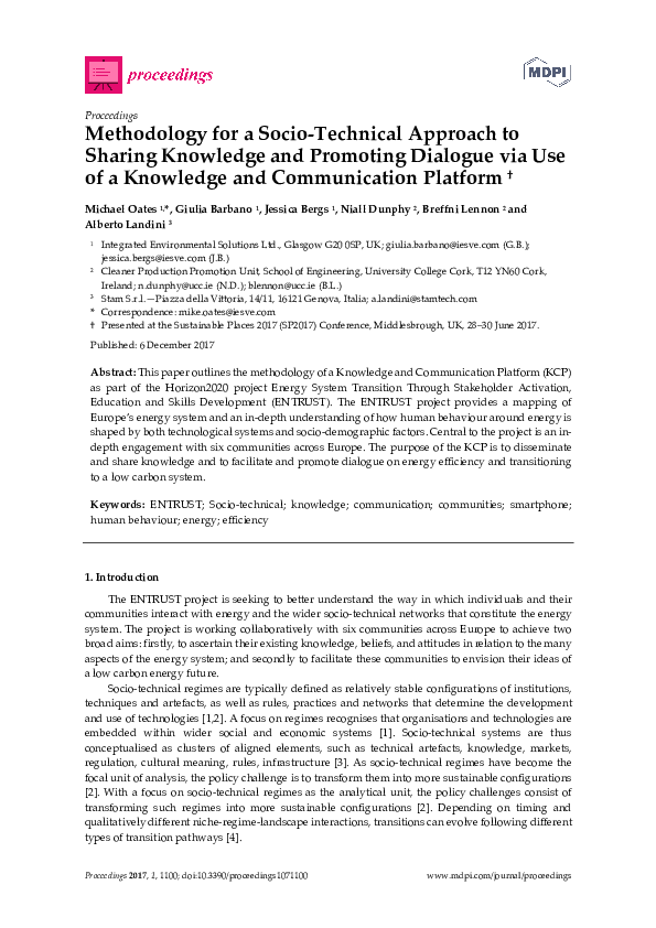 (PDF) Methodology for a Socio-Technical Approach to Sharing Knowledge ...