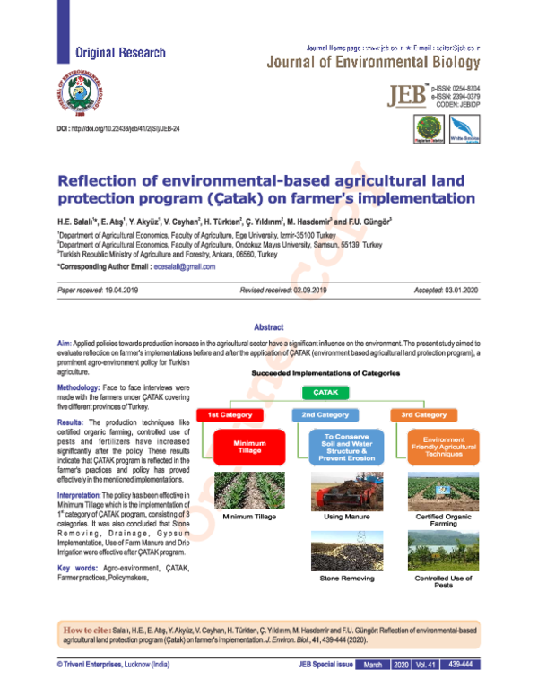 (PDF) Reflection of environmental-based agricultural land protection ...