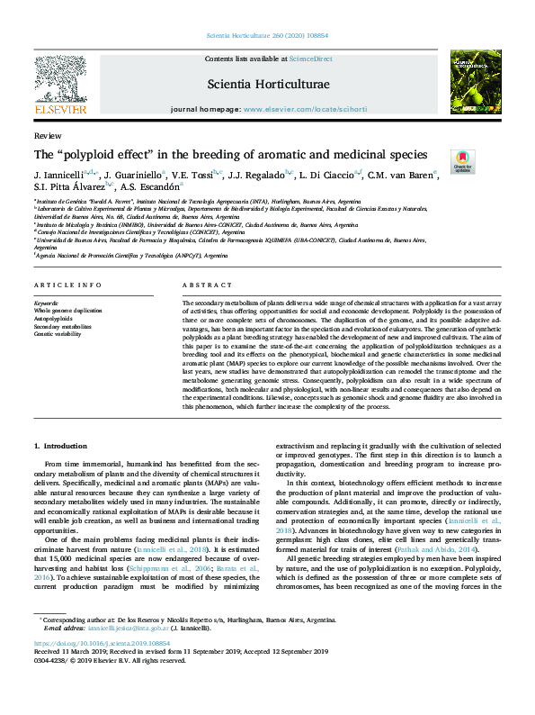 (PDF) The “polyploid effect” in the breeding of aromatic and medicinal ...