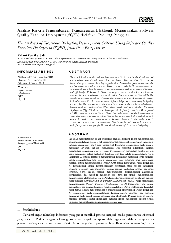(PDF) Analisis Kriteria Pengembangan Penganggaran Elektronik ...