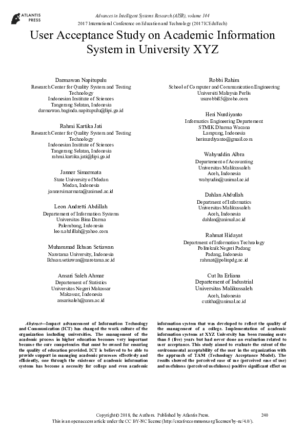 (PDF) User Acceptance Study on Academic Information System in ...