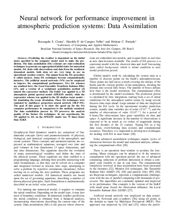 (PDF) Data assimilation by artificial neural networks for the global FSU atmospheric model ...