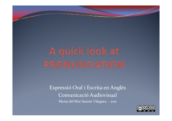 (PDF) A quick look at pronunciation
