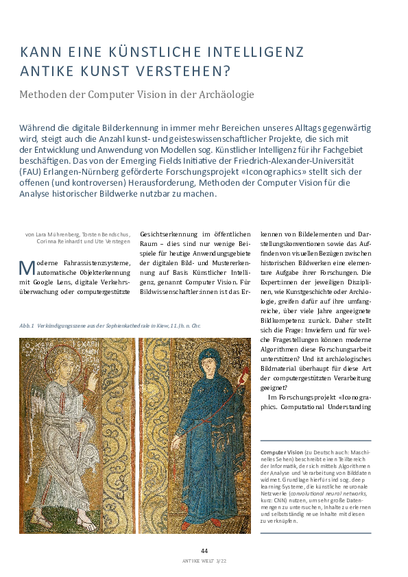 (PDF) Kann eine Künstliche Intelligenz antike Kunst verstehen? Methoden ...