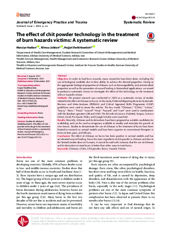 (PDF) The effect of chit powder technology in the treatment of burn ...