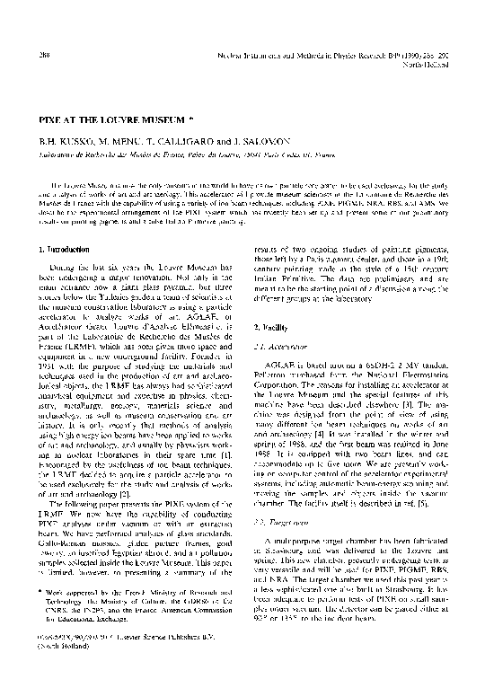 (PDF) PIXE at the Louvre Museum | Thomas Calligaro - Academia.edu