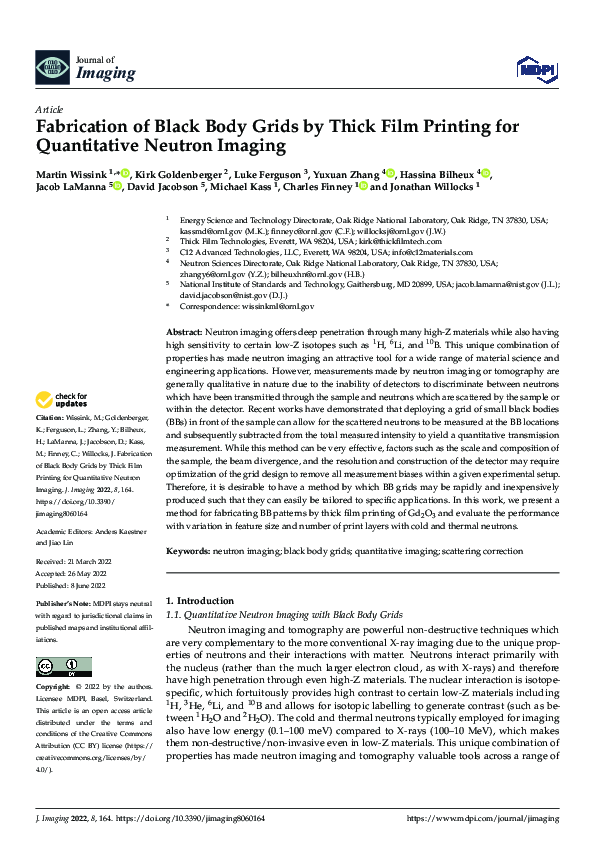 (PDF) Fabrication of Black Body Grids by Thick Film Printing for ...