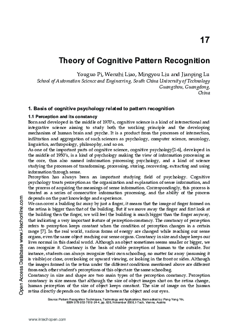 (PDF) Theory of Cognitive Pattern Recognition