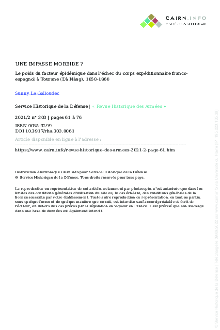 (PDF) Une impasse morbide ? Le poids du facteur épidémique dans l’échec ...