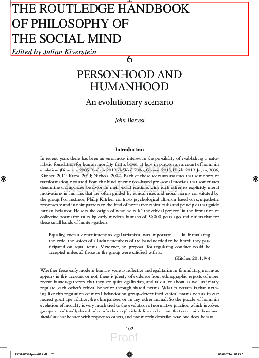 (PDF) Personhood and Humanhood