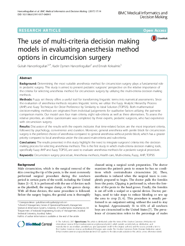 (PDF) The use of multi-criteria decision making models in evaluating ...