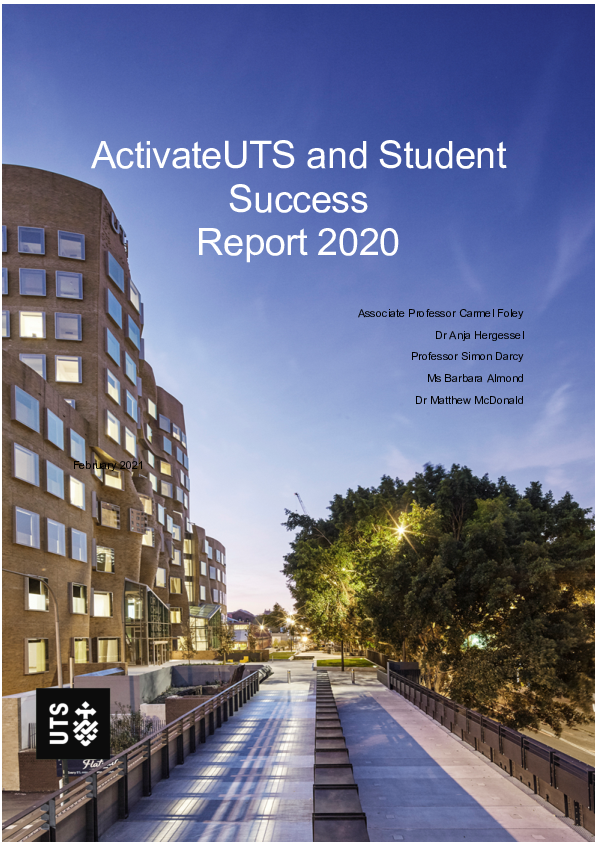 (PDF) ActivateUTS and Student Success Report 2020 | Simon Darcy ...