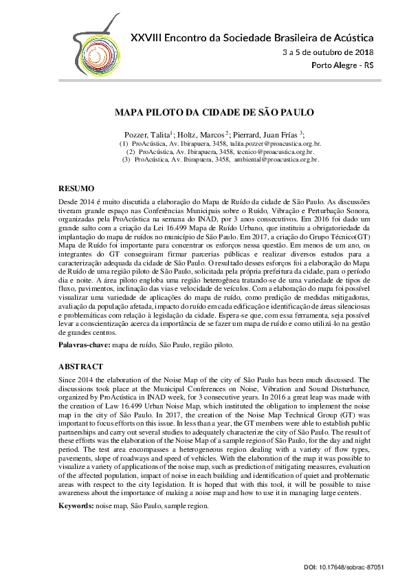 (PDF) Mapa piloto da cidade de São Paulo