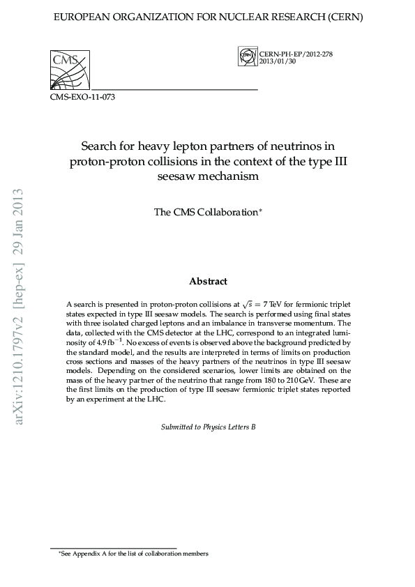 (PDF) Search for heavy lepton partners of neutrinos in proton–proton ...