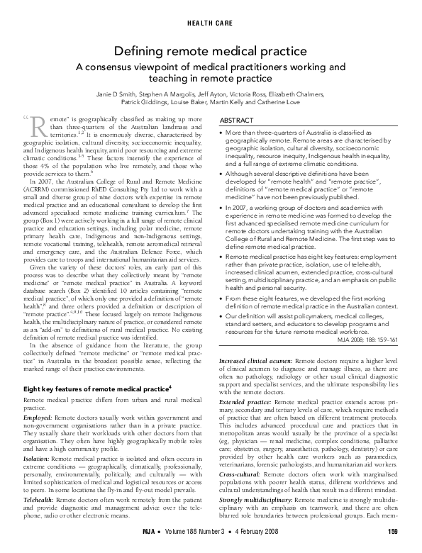 (PDF) Defining remote medical practice