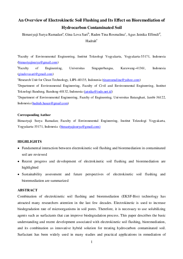 (PDF) An overview of electrokinetic soil flushing and its effect on ...