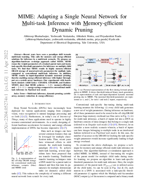 (PDF) MIME: Adapting a Single Neural Network for Multi-task Inference ...