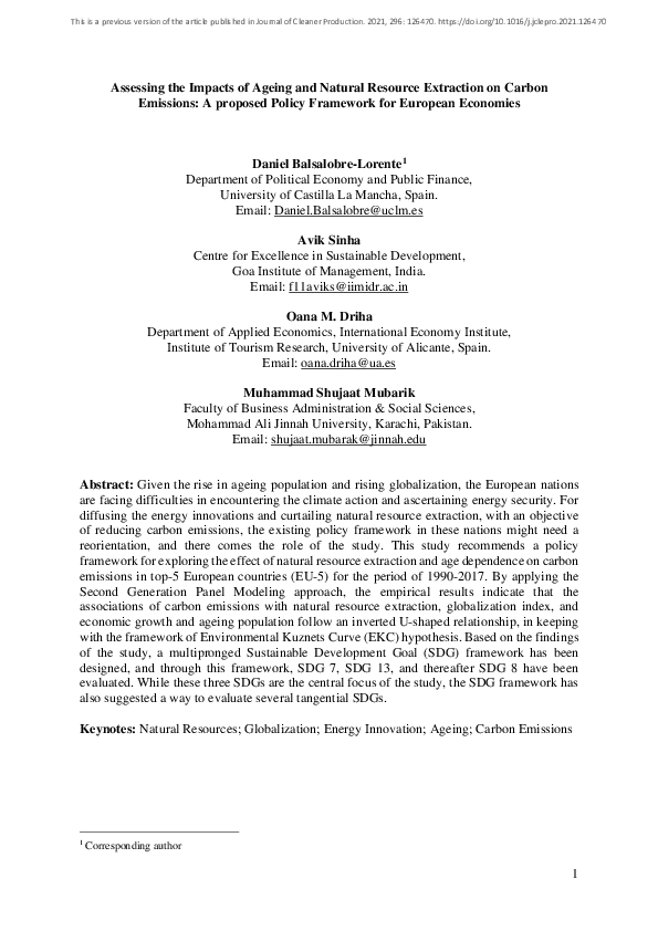 (PDF) Assessing the impacts of ageing and natural resource extraction ...