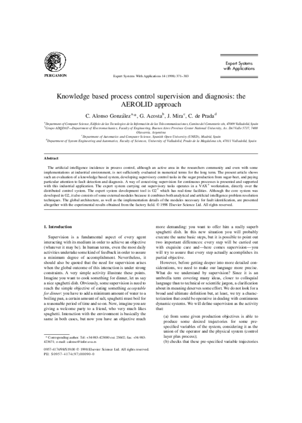 (PDF) Knowledge based process control supervision and diagnosis: the AEROLID approach