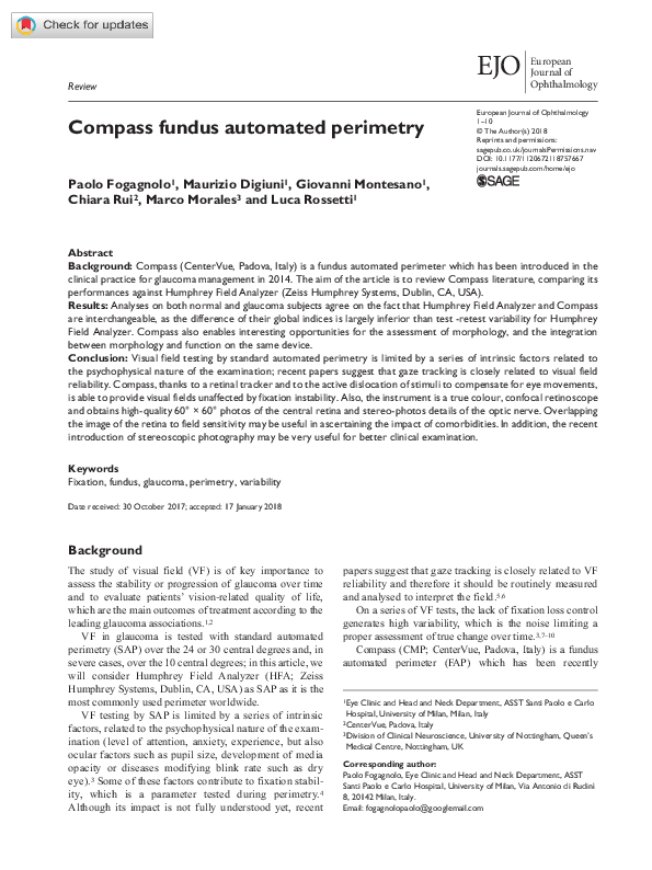 (PDF) Compass fundus automated perimetry