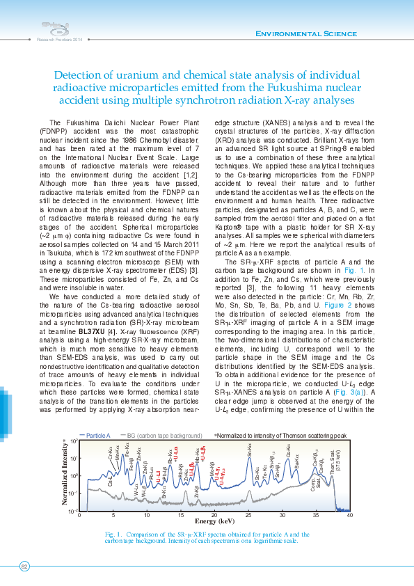(PDF) Detection of uranium and chemical state analysis of individual ...