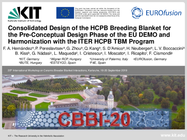 (PDF) Consolidaded Design of the HCPB Breeding Blanket for the pre ...