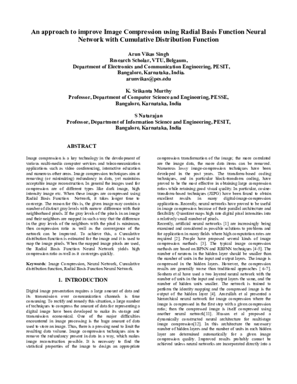 (PDF) An approach to improve Image Compression using Radial Basis Function Neural Network with ...