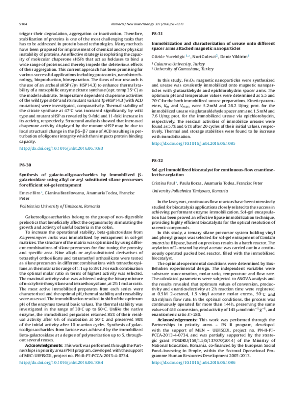 (PDF) Immobilization and characterization of urease onto different ...