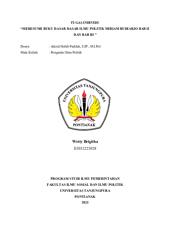 (DOC) Tugas Individu Politik Wetty Brigitha