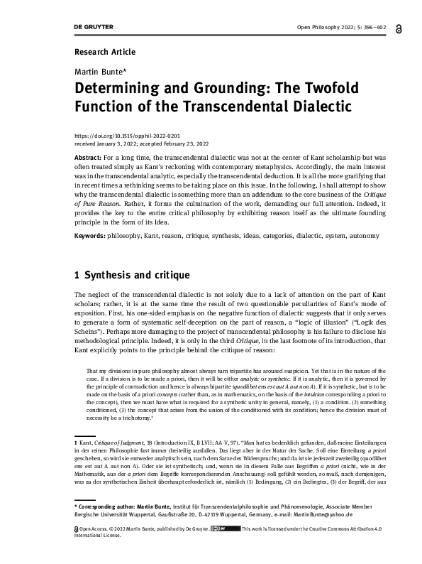 (PDF) Determining and Grounding: The Twofold Function of the ...