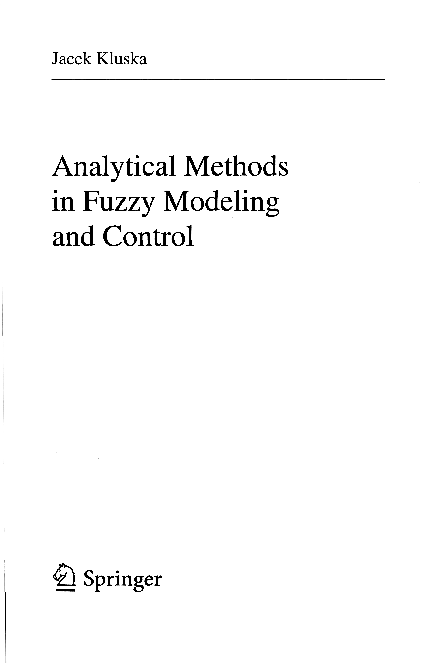 Pdf Analytical Methods In Fuzzy Modeling And Control