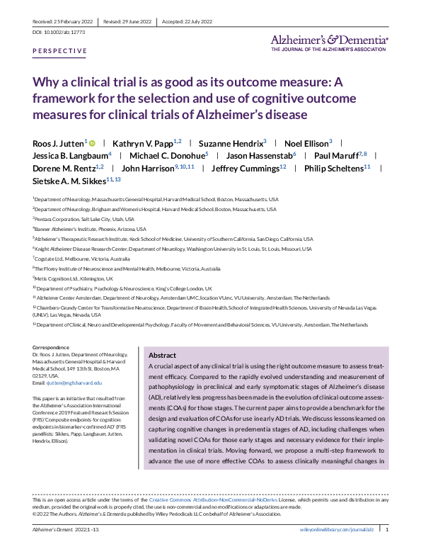 (PDF) Why a clinical trial is as good as its outcome measure: A ...