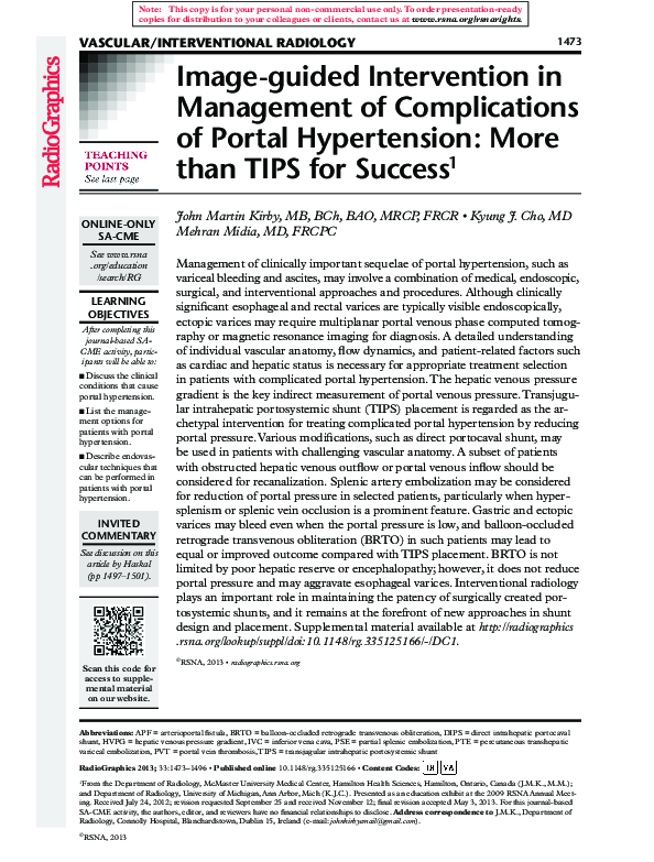 (PDF) Image-guided Intervention in Management of Complications of ...