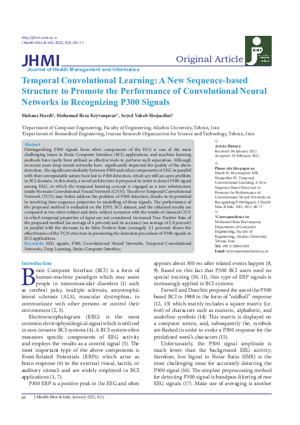 Pdf Temporal Convolutional Learning A New Sequence Based Structure To Promote The Performance