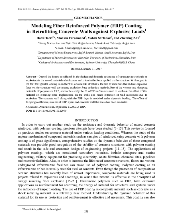 (PDF) Modeling fiber reinforced polymer (FRP) coating in retrofitting ...
