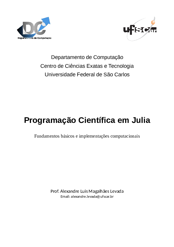 (PDF) Programação Científica em Julia