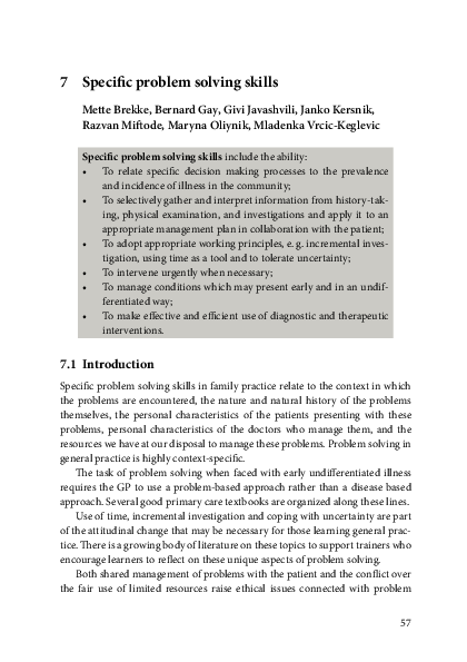 (PDF) 7 Specific problem solving skills