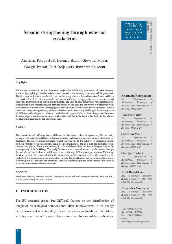 (PDF) Seismic strengthening through external exoskeleton