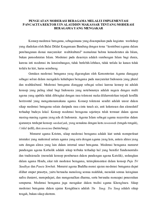 (DOC) PENGUATAN MODERASI BERAGAMA