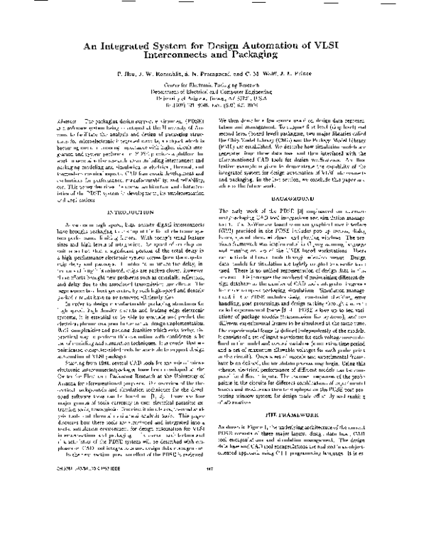 (PDF) An integrated system for design automation of VLSI interconnects and packaging | Pochang ...