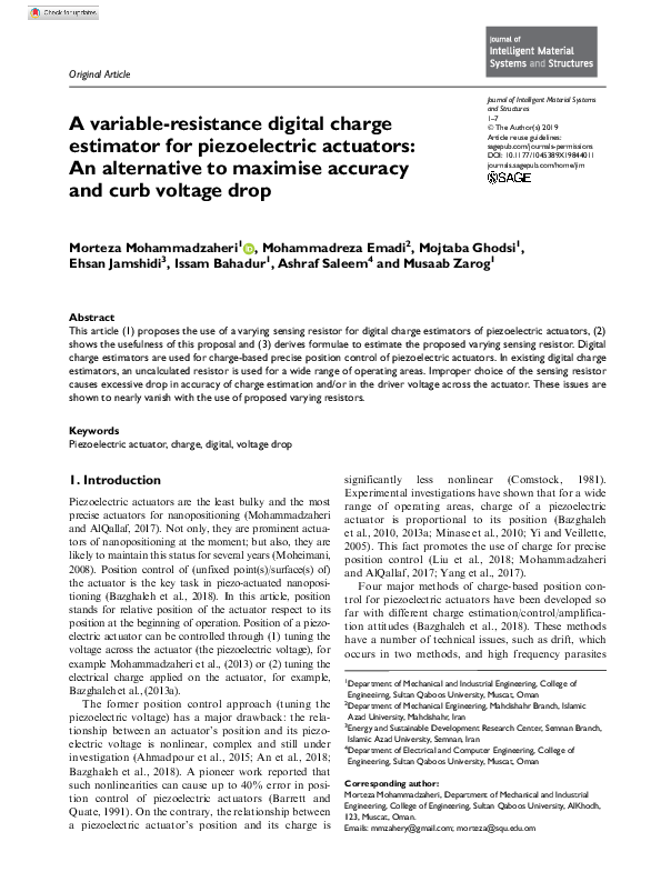 (PDF) A variable-resistance digital charge estimator for piezoelectric ...