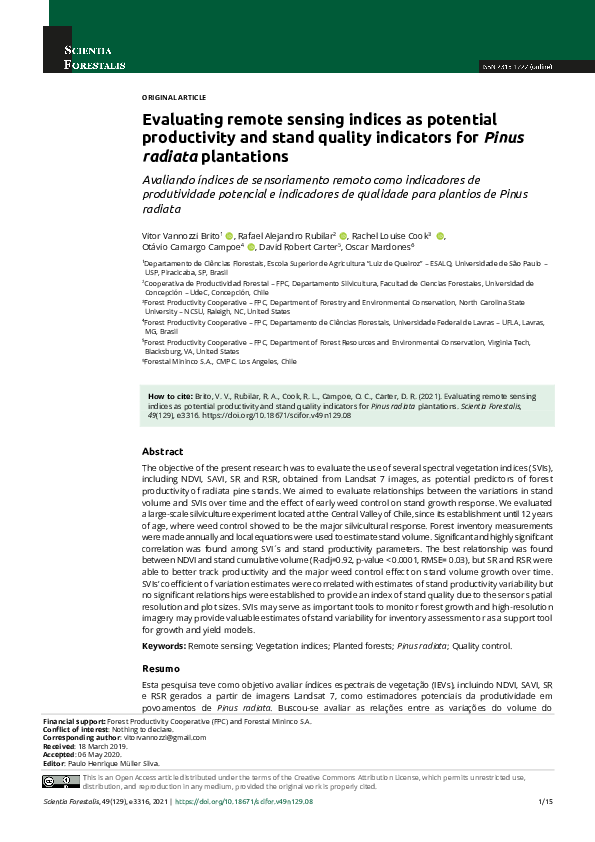(PDF) Evaluating remote sensing indices as potential productivity and stand quality indicators ...